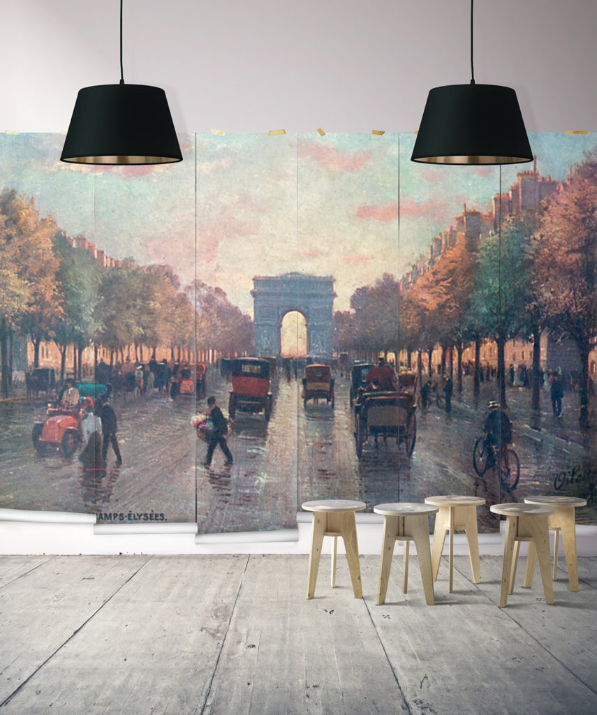 Champs-Élysées Mural • Painterly French Scene • Milton & King UK