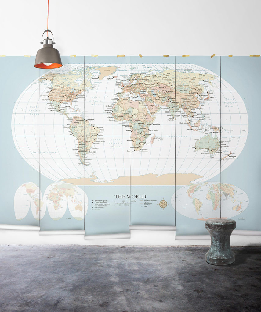 World Map Mural • Explore the World Wallpaper • Milton & King UK