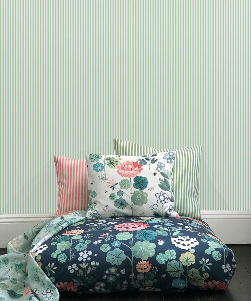 Candy Stripe Wallpaper • Classic Stipe Design • Milton & King UK