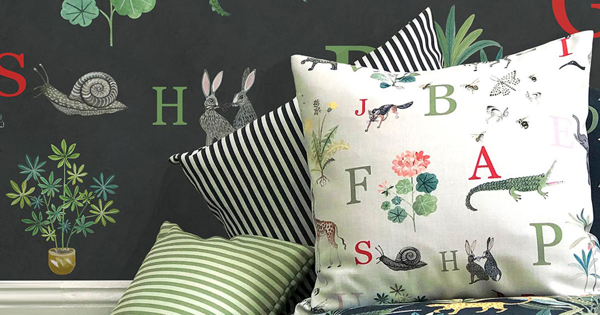 Alphabet Wallpaper • Educational Wallpaper with ABC's • Milton & King UK