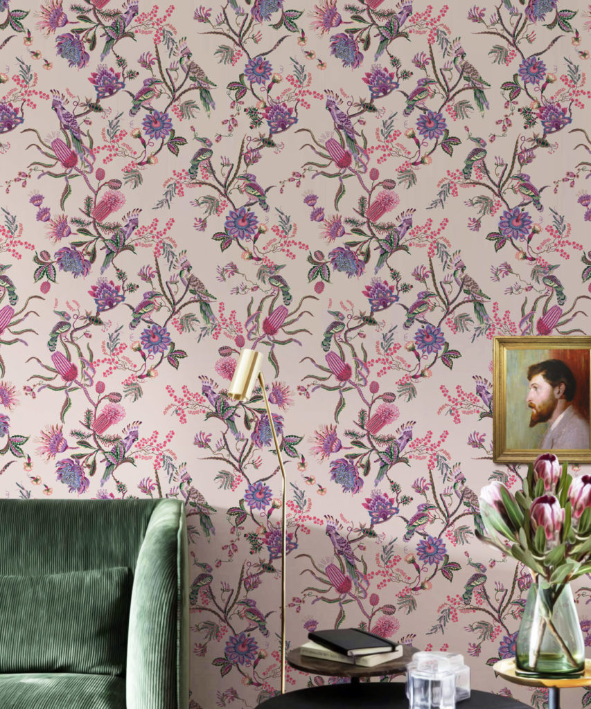 Matilda Wallpaper • Australian Flora & Fauna Wallpaper • Milton & King UK