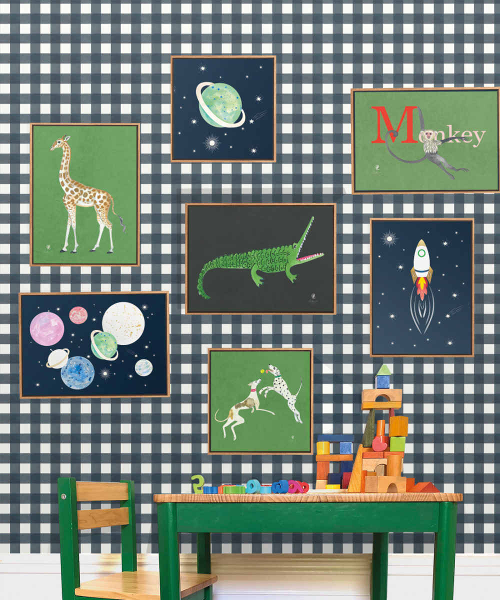 Check Wallpaper • A Classic, gingham Design • Milton & King UK