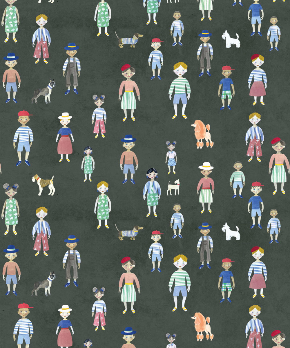 Paper Dolls Wallpaper • Fun Kids Wallpaper • Milton & King UK