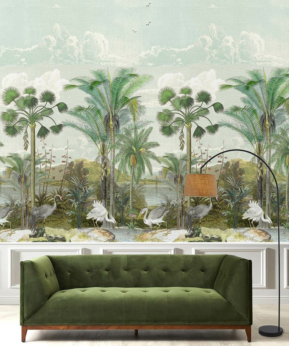 South Asian Subcontinent Mural • Tropical Palm Trees • Milton & King UK