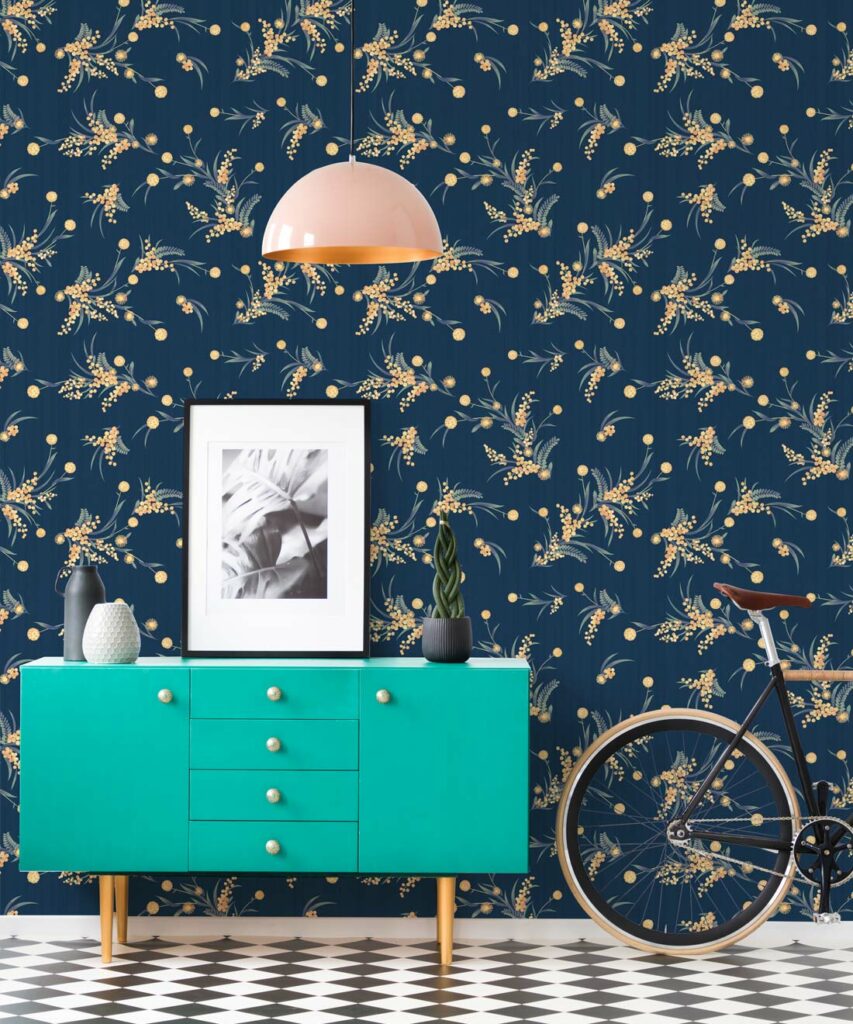 Wattle Wallpaper • Vintage Floral Wallpaper • Milton & King UK