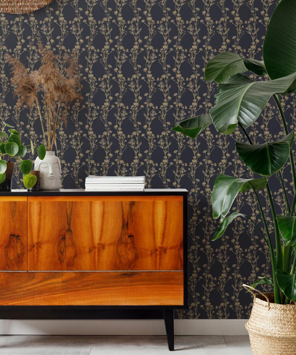 Astrantia Wallpaper • Vintage Floral Wallpaper • Milton & King UK