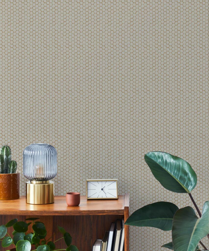Honeycomb Geo Wallpaper • Geometric Wallpaper • Milton & King UK