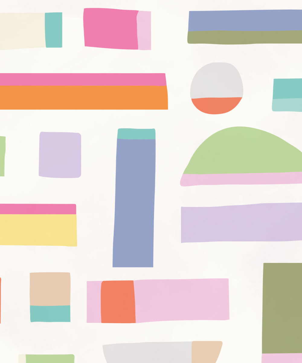 Shape Play Mural • Fun Geometric Wallpaper • Milton & King UK
