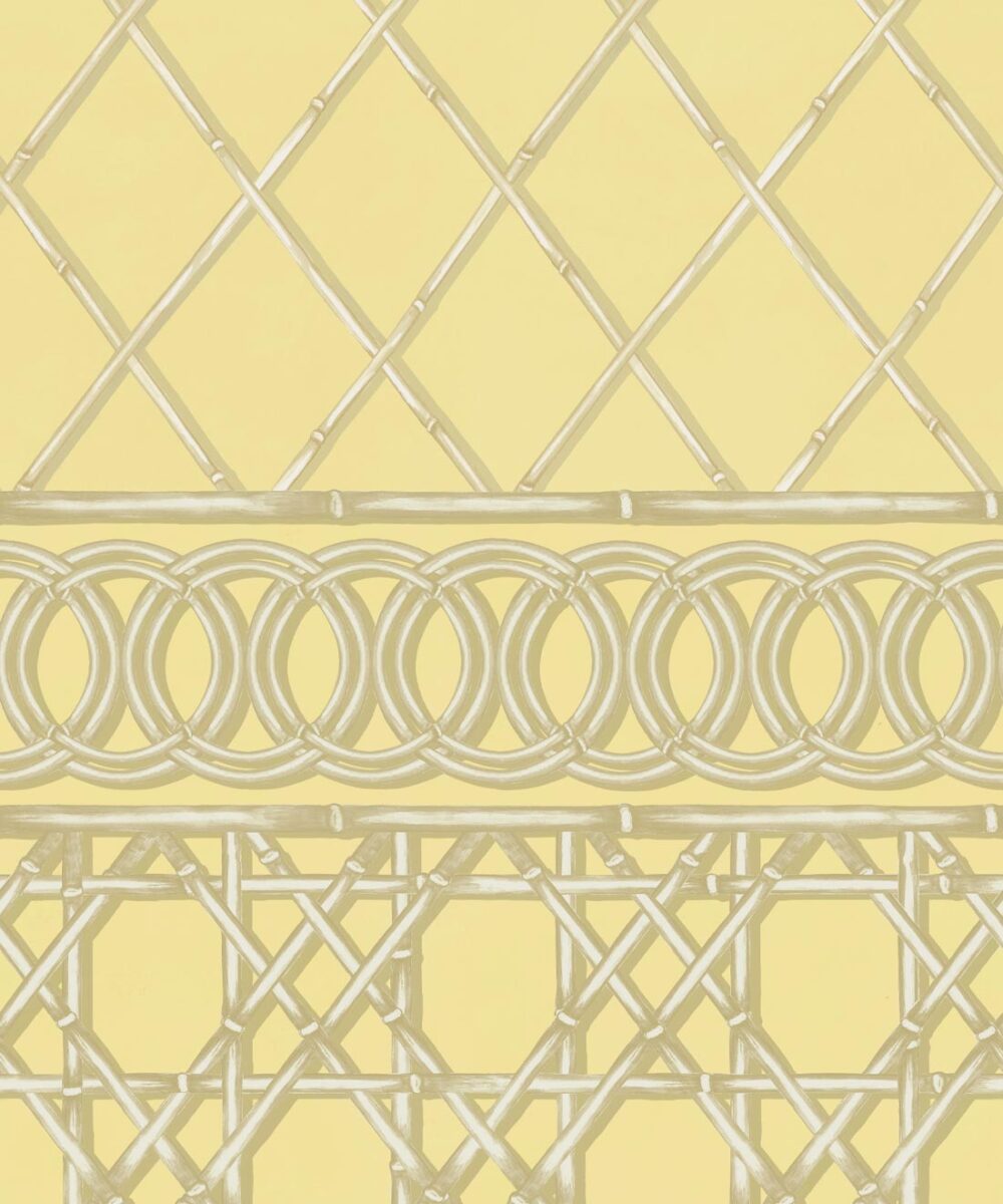 Colony Frieze Mural • Plain Trellis Wallpaper • Milton & King UK