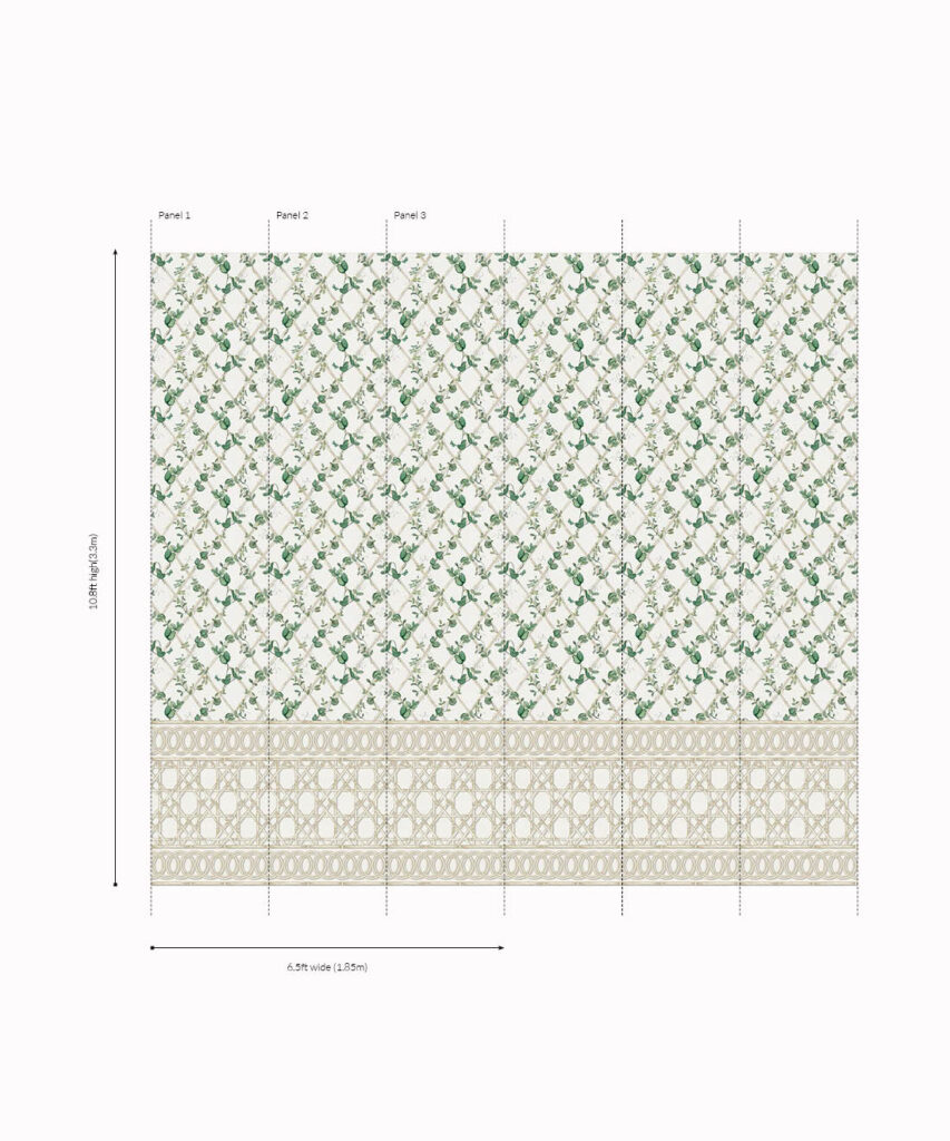 Ivy Frieze Mural • Vine Trellis Wallpaper • Milton & King UK