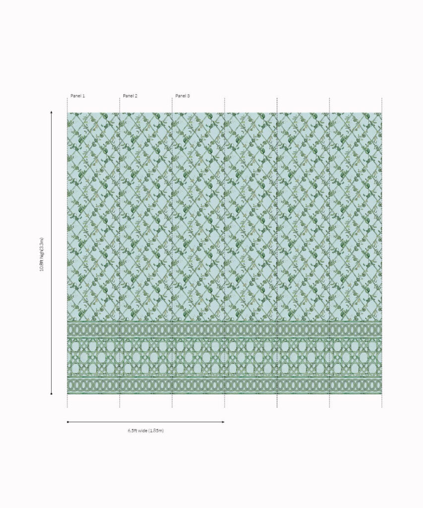 Ivy Frieze Mural • Vine Trellis Wallpaper • Milton & King UK