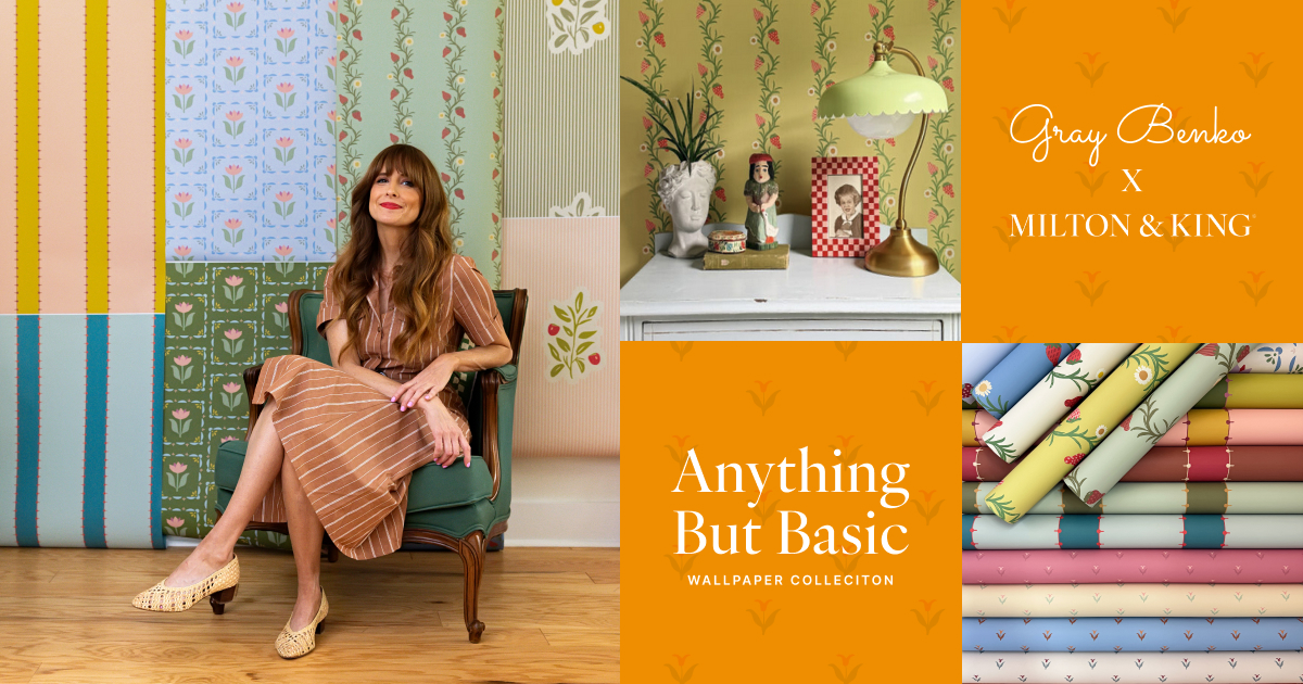 Gray Benko Wallpaper Collection • Anything But Basic • Milton & King UK